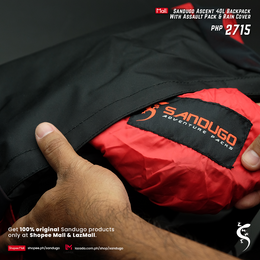 Sandugo Ascent 40L Backpack With Assault Pack & Rain Cover